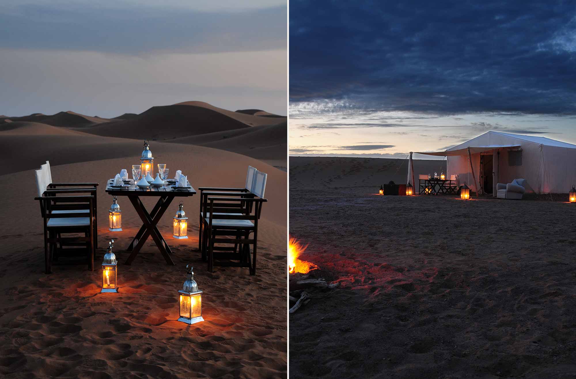 Chic bivouac in the dunes of Chegaga, Sahara - Azalai Life Experience